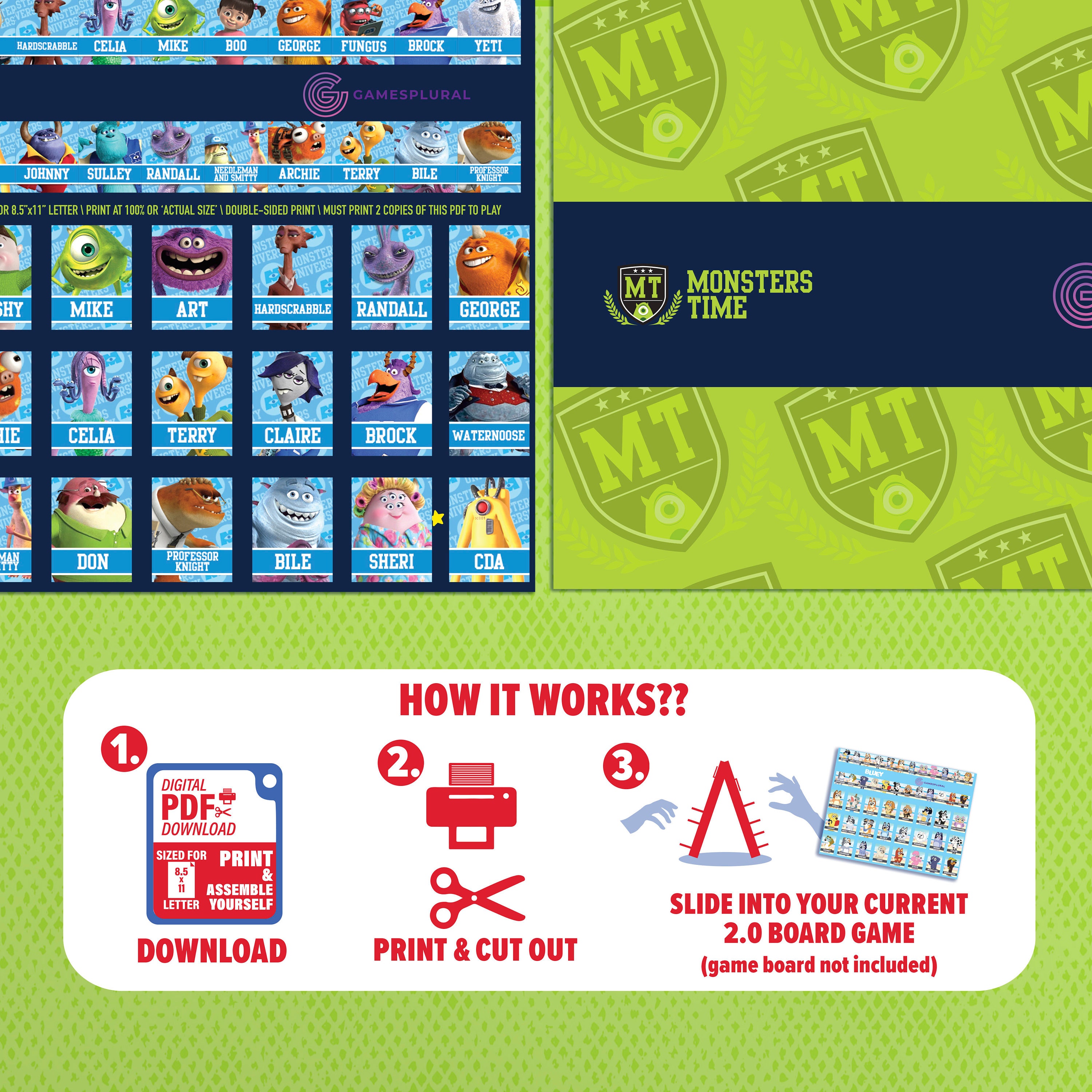 Monsters Time 2.0 Guessing Game Digital Download Monster - Etsy