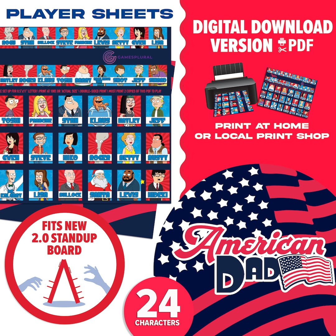 American Dad 2.0 Guessing Game | Digital Download | American Dad Themed ...