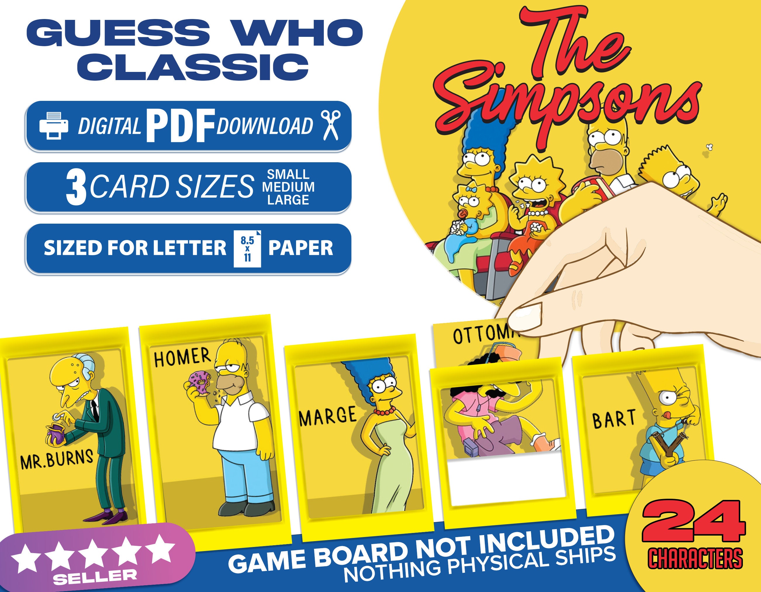 The Simpsons Guess Who Digital Download Printable Game - Etsy Australia