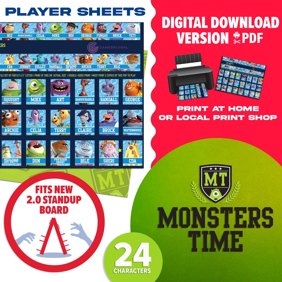 Monsters Time 2.0 Guessing Game | Digital Download | Monster Themed ...