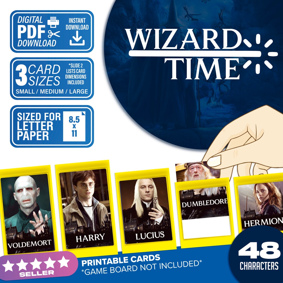 Wizard Time Guessing Game | Digital Download | Wizard Themed Cards You ...