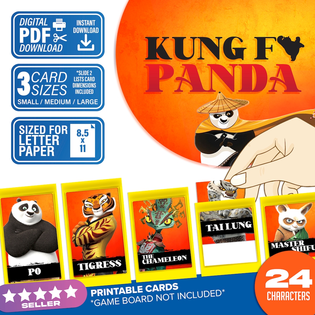 Kung Fu Panda Guessing Game Digital Download Po Shifu Tigress Tai Lung ...