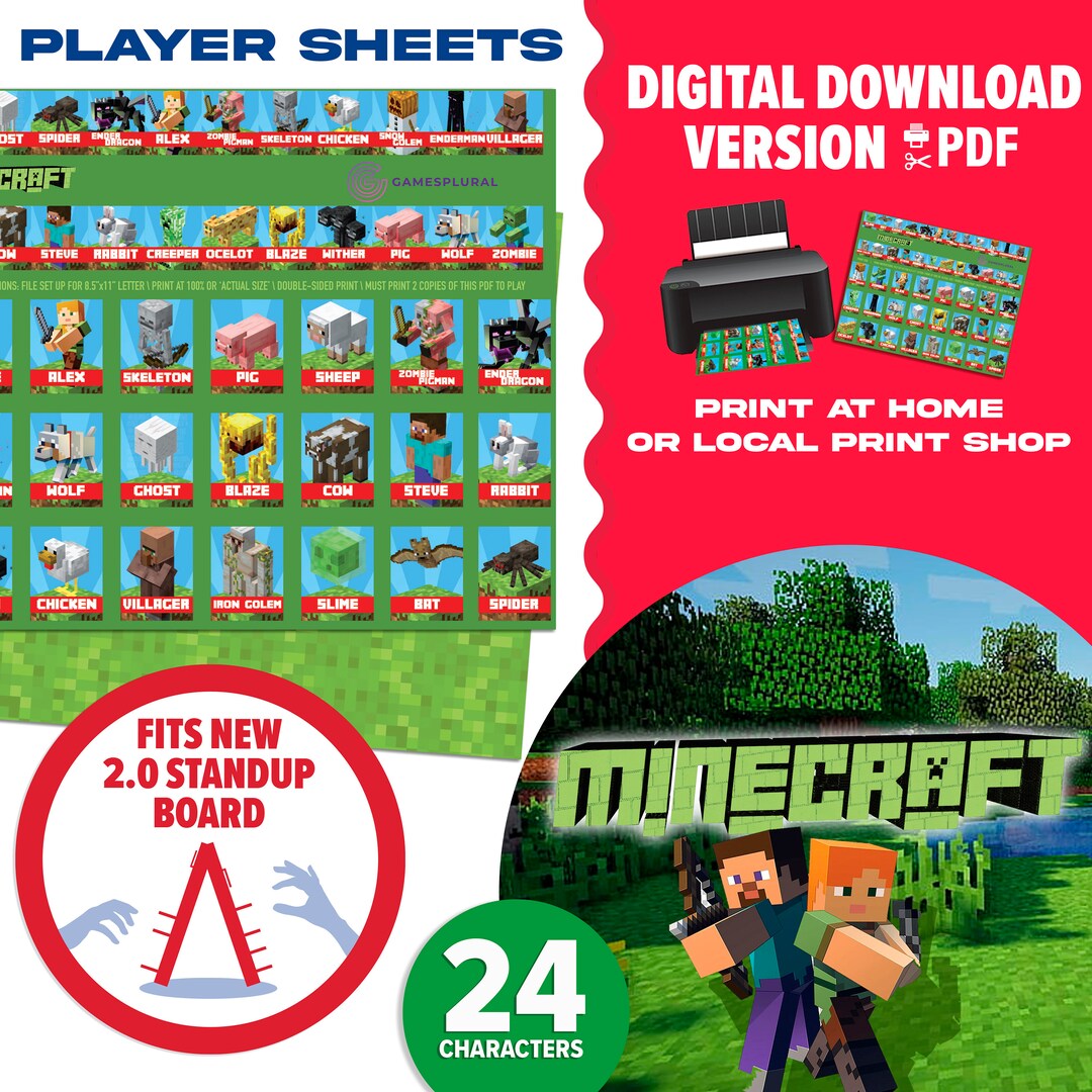 Minecraft 2.0 Guessing Game | Digital Download | Minecraft Themed ...