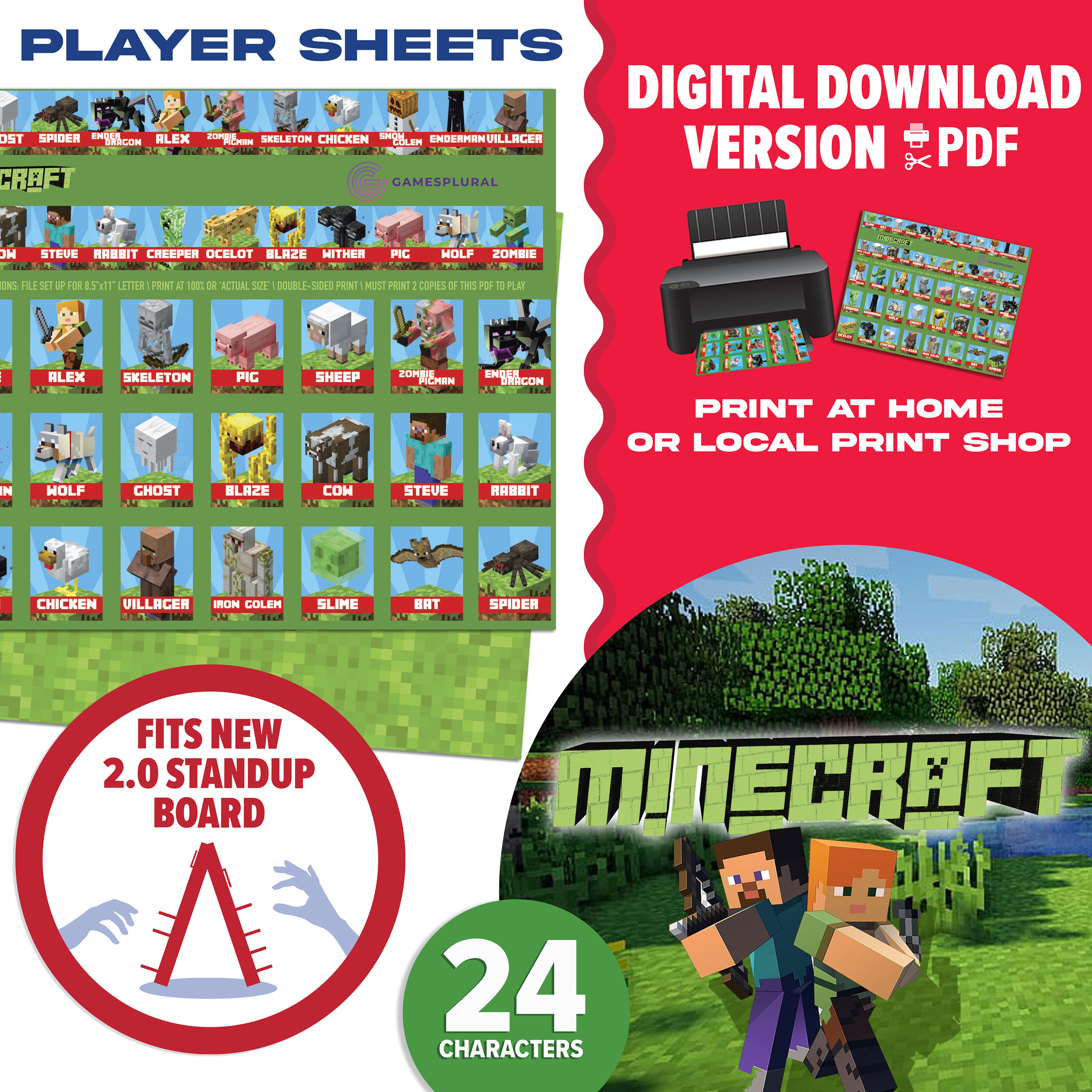 Minecraft 2.0 Guessing Game Digital Download Minecraft - Etsy