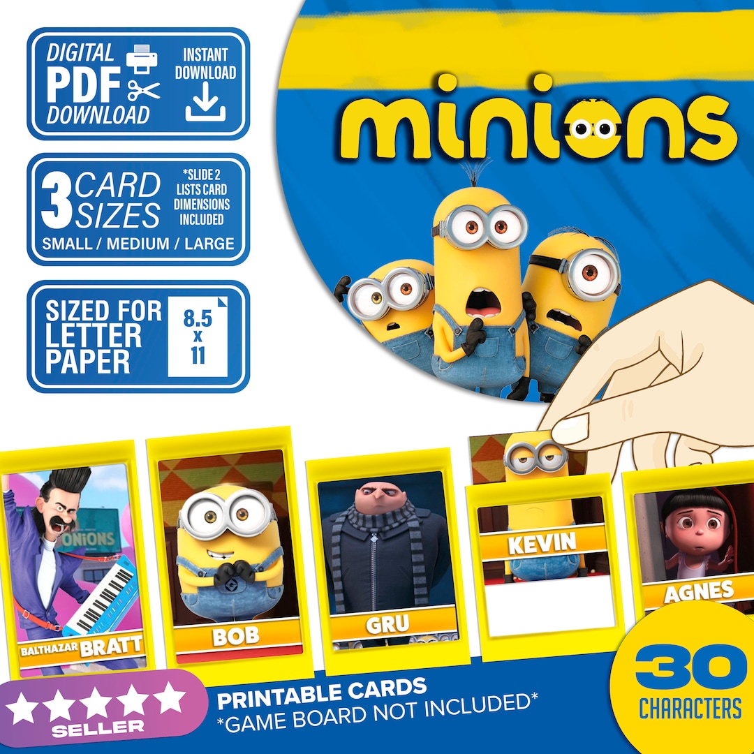 Minions Guessing Game | Digital Download | Minions Themed Cards You ...