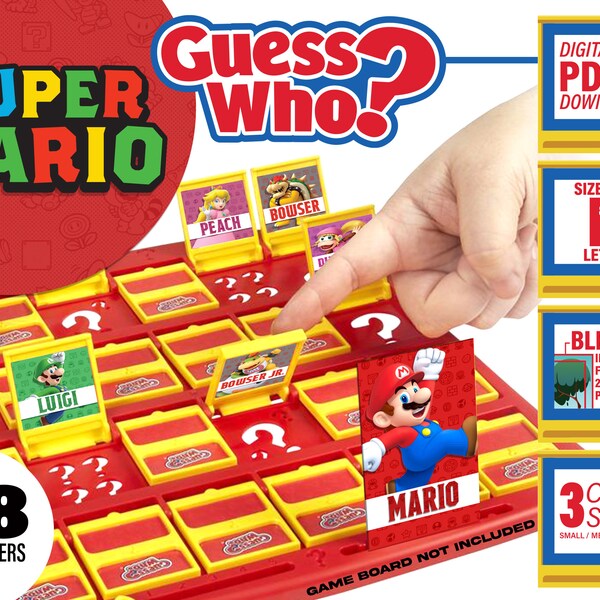 Guess Who Game Super Mario - Etsy