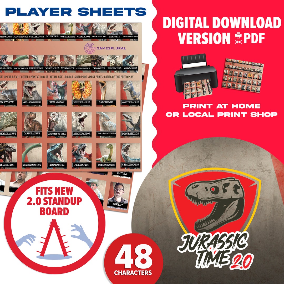 Jurassic Time 2.0 Guessing Game | Digital Download | Dinosaur Themed ...