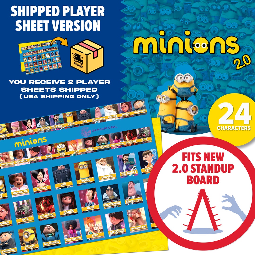 Shipped Minions 2.0 Guessing Game | Physical Player Sheets Shipped to ...
