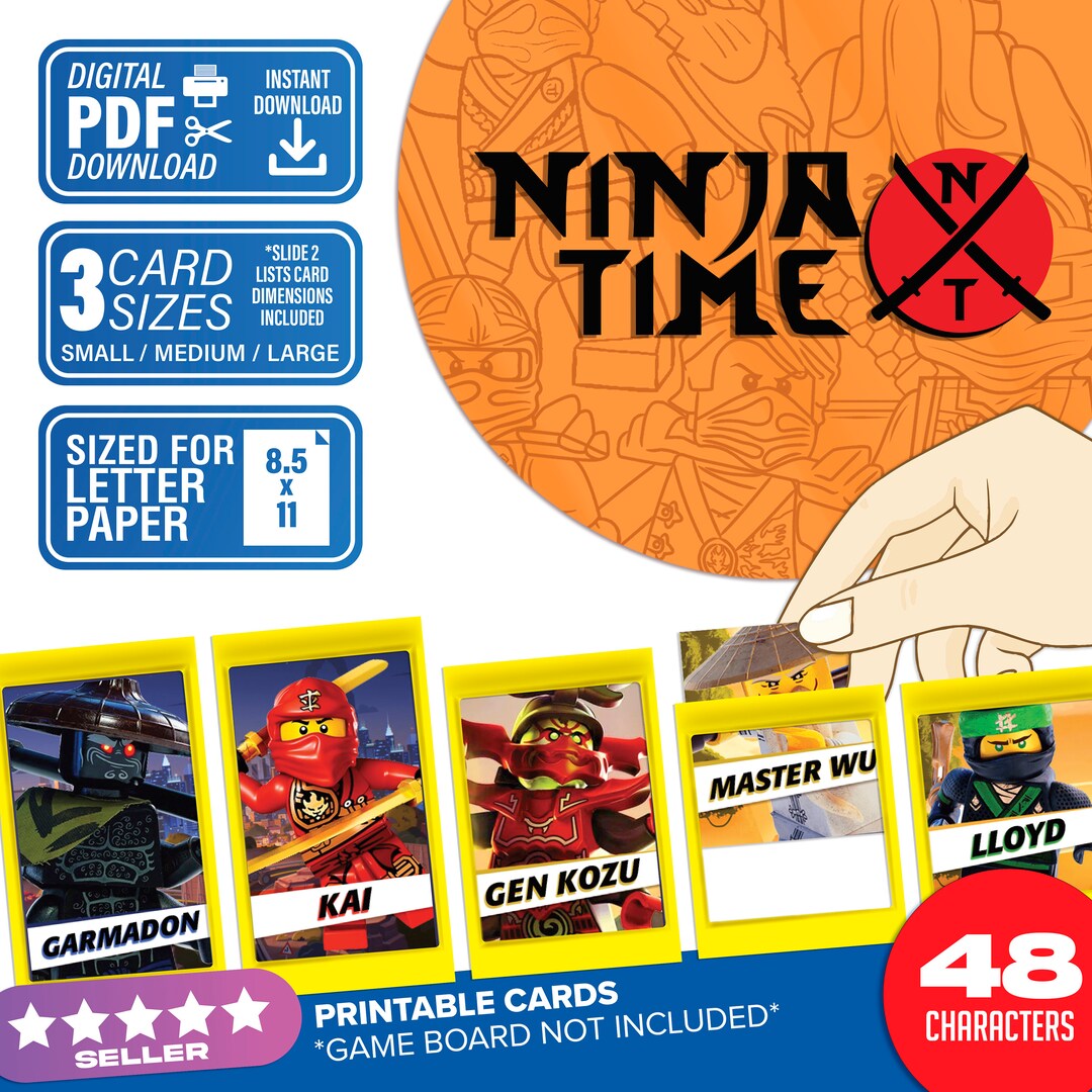 Ninja Time Guessing Game | Digital Download | Ninja Themed Cards You ...