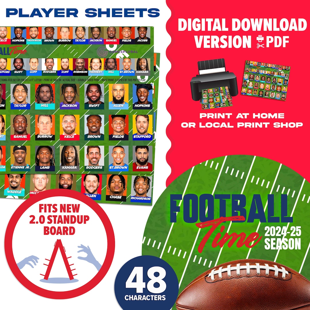 Football Time 2.0 Guessing Game | Digital Download | Football Themed ...