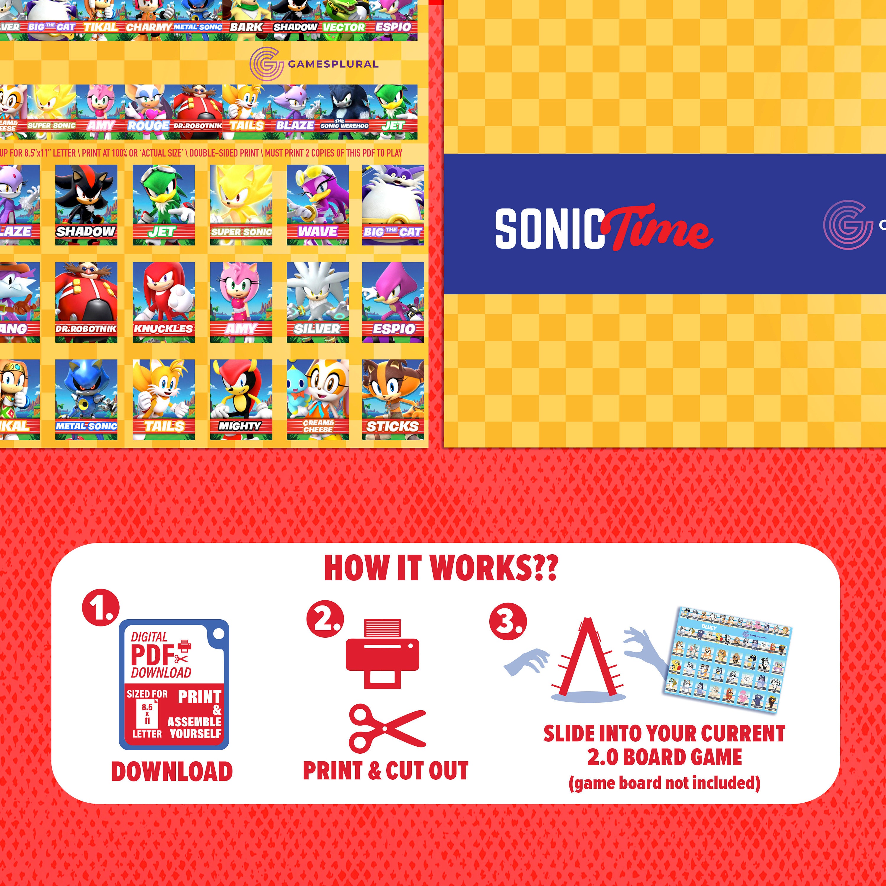 Sonic Time 2.0 Guessing Game | Digital Download | Sonic Tails Knuckles ...