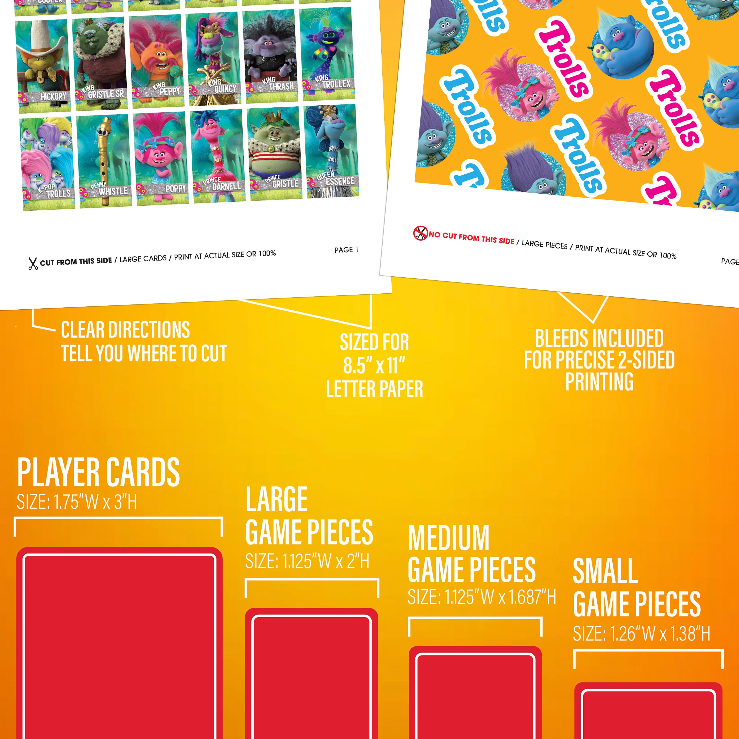 Trolls Guessing Game Digital Download Trolls Themed Cards - Etsy