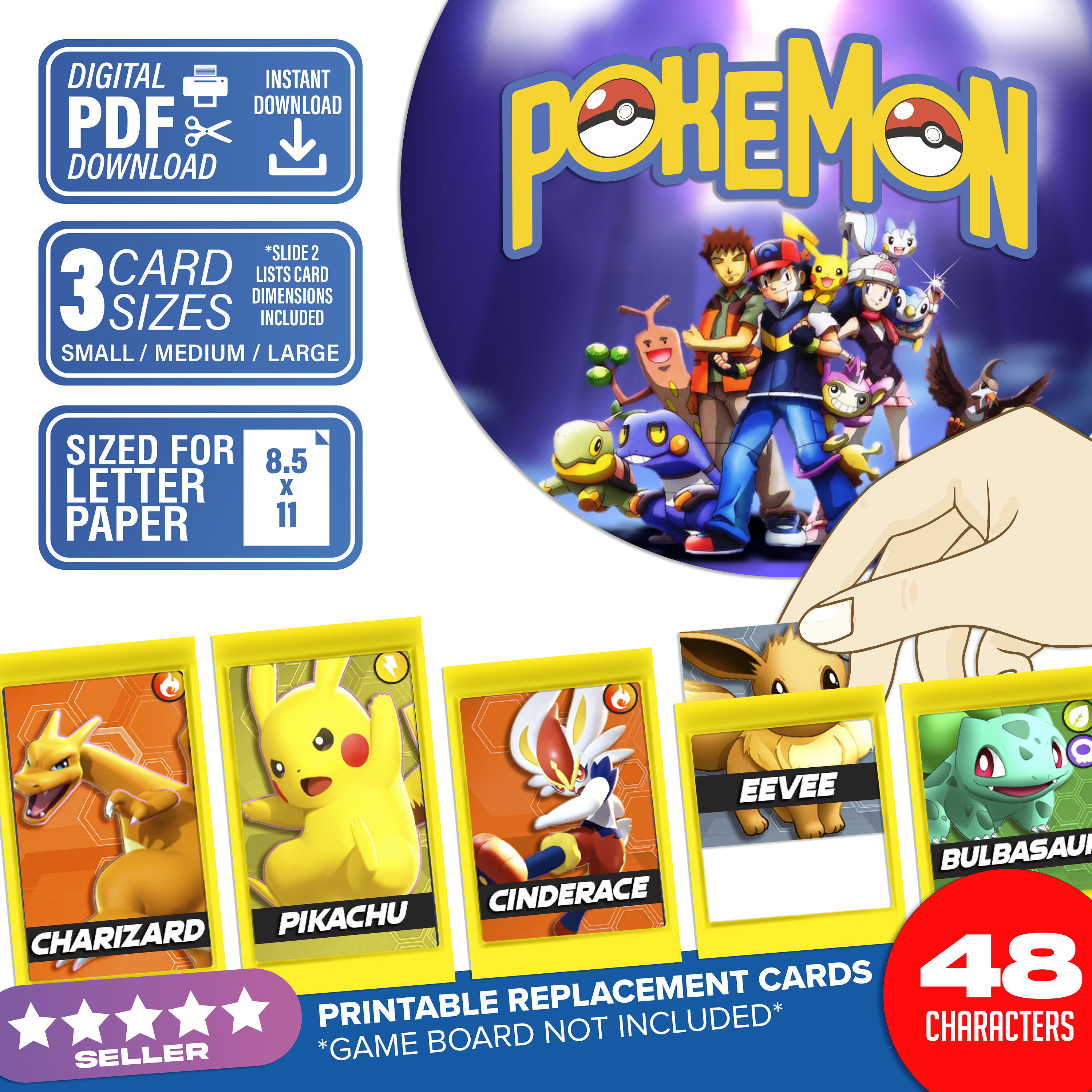Pokemon Guessing Game Digital Download Pokemon Themed Cards You Print ...