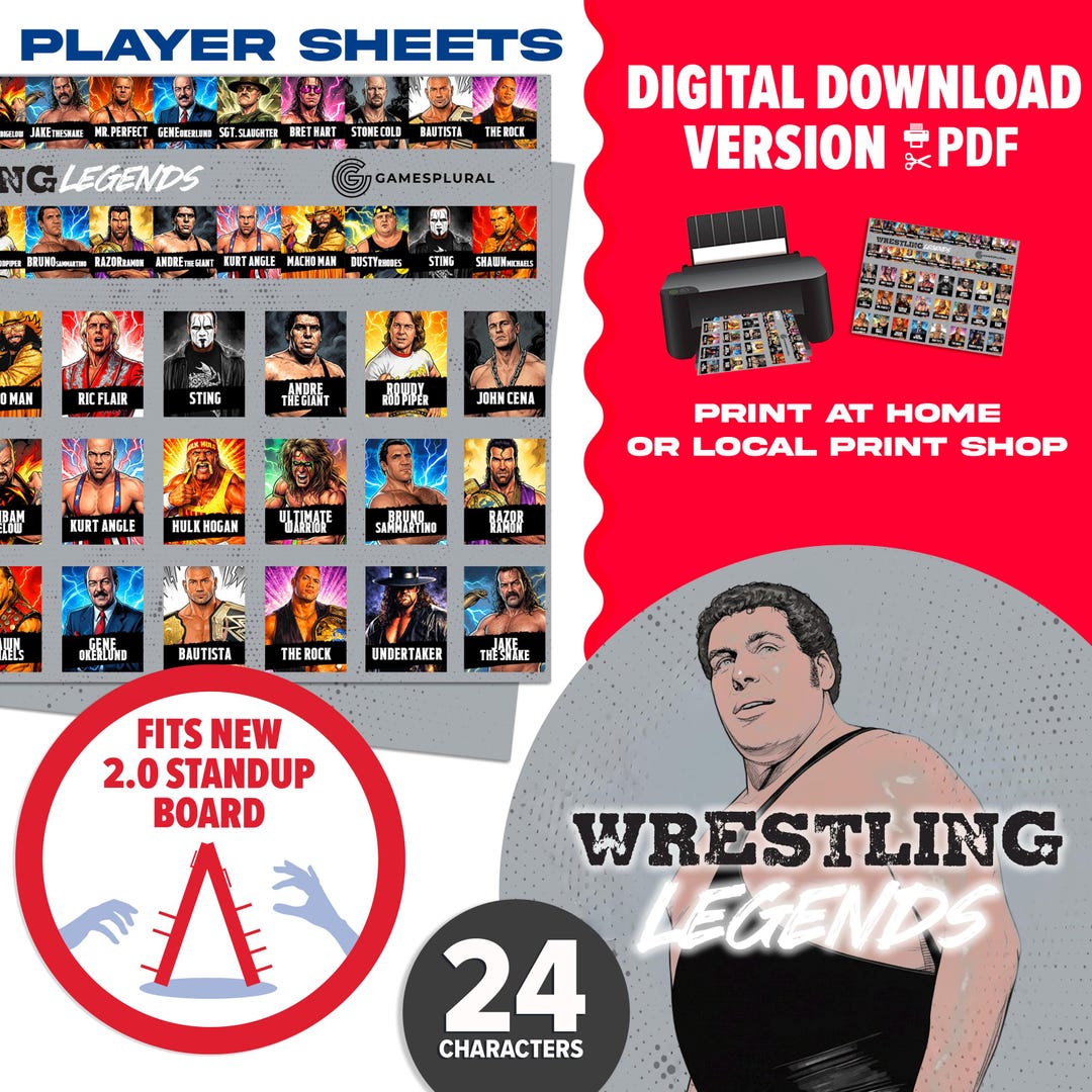 Wrestling Legends 2.0 Guessing Game | Digital Download | Wrestling ...