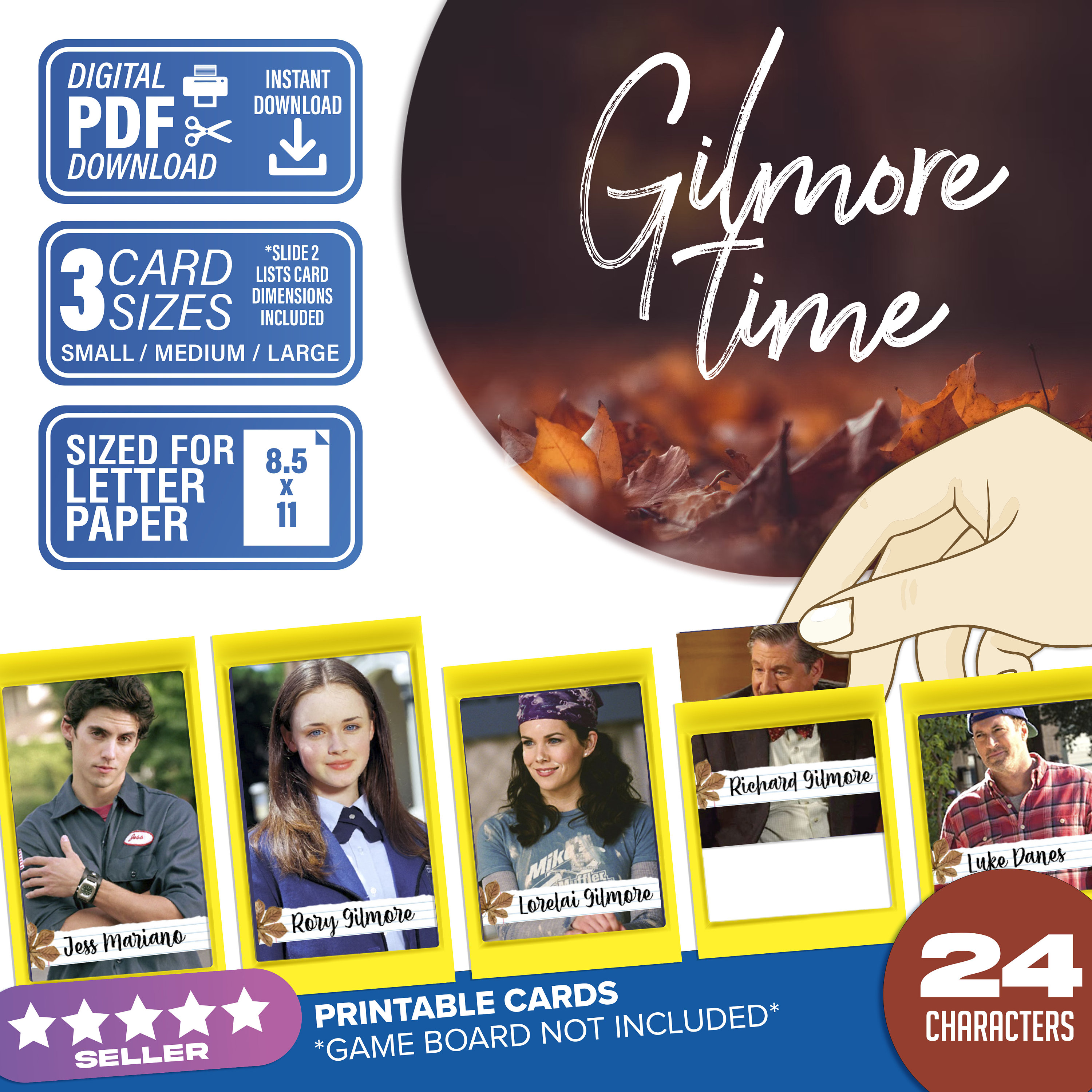 Gilmore Time Guessing Game | Digital Download | Gilmore Themed Cards ...