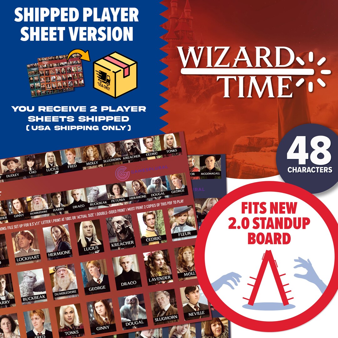 Shipped Wizard Time 2.0 Guessing Game | Physical Player Sheets Shipped ...
