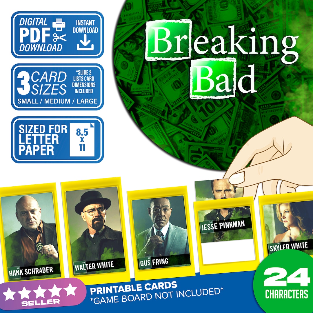 Breaking Bad Guessing Game Digital Download Breaking Bad Themed Cards ...