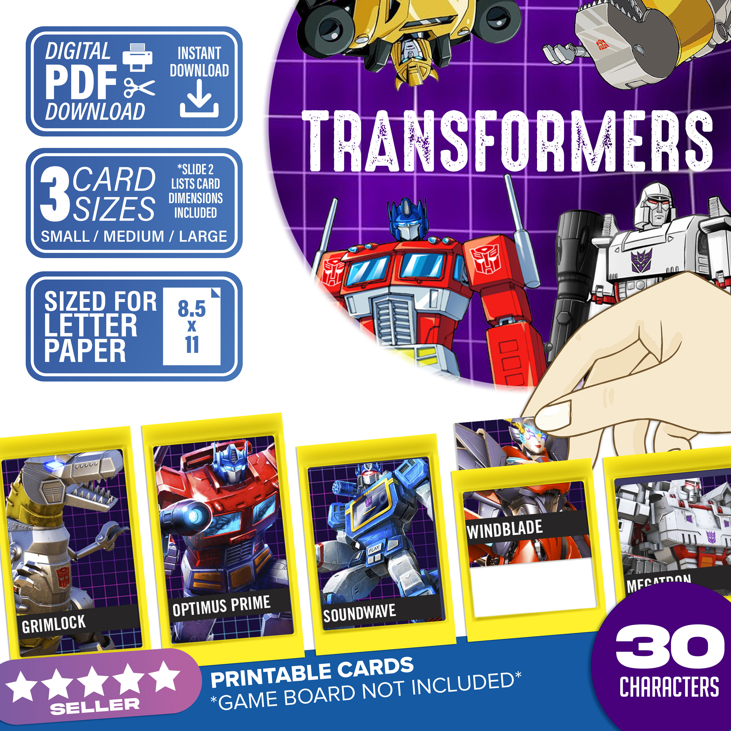 Transformers Guessing Game | Digital Download | Autobots Decepticons ...