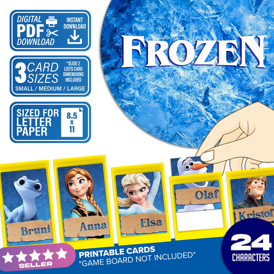 Frozen Guessing Game | Digital Download | Frozen 1 Frozen 2 Themed ...