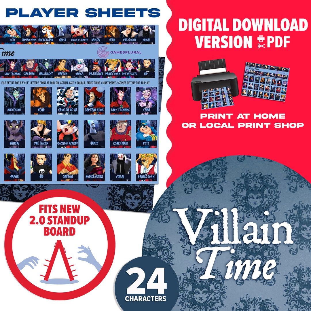 Villain Time 2.0 Guessing Game | Digital Download | Villain Themed ...
