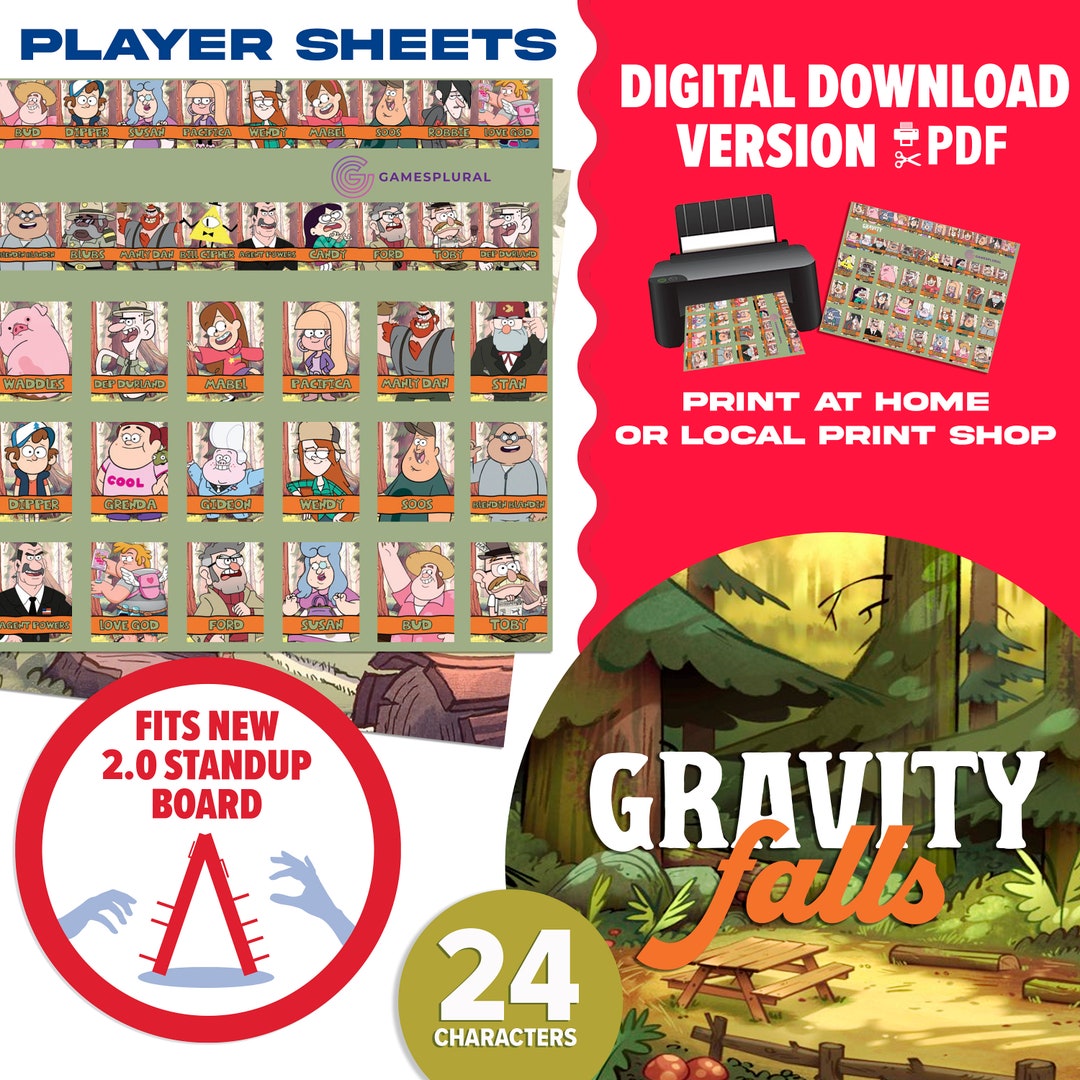Gravity Falls 2.0 Guessing Game | Digital Download | Gravity Falls ...