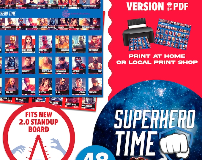 Who Am I Superhero Party Game INSTANT DOWNLOAD Superhero Baby Shower ...