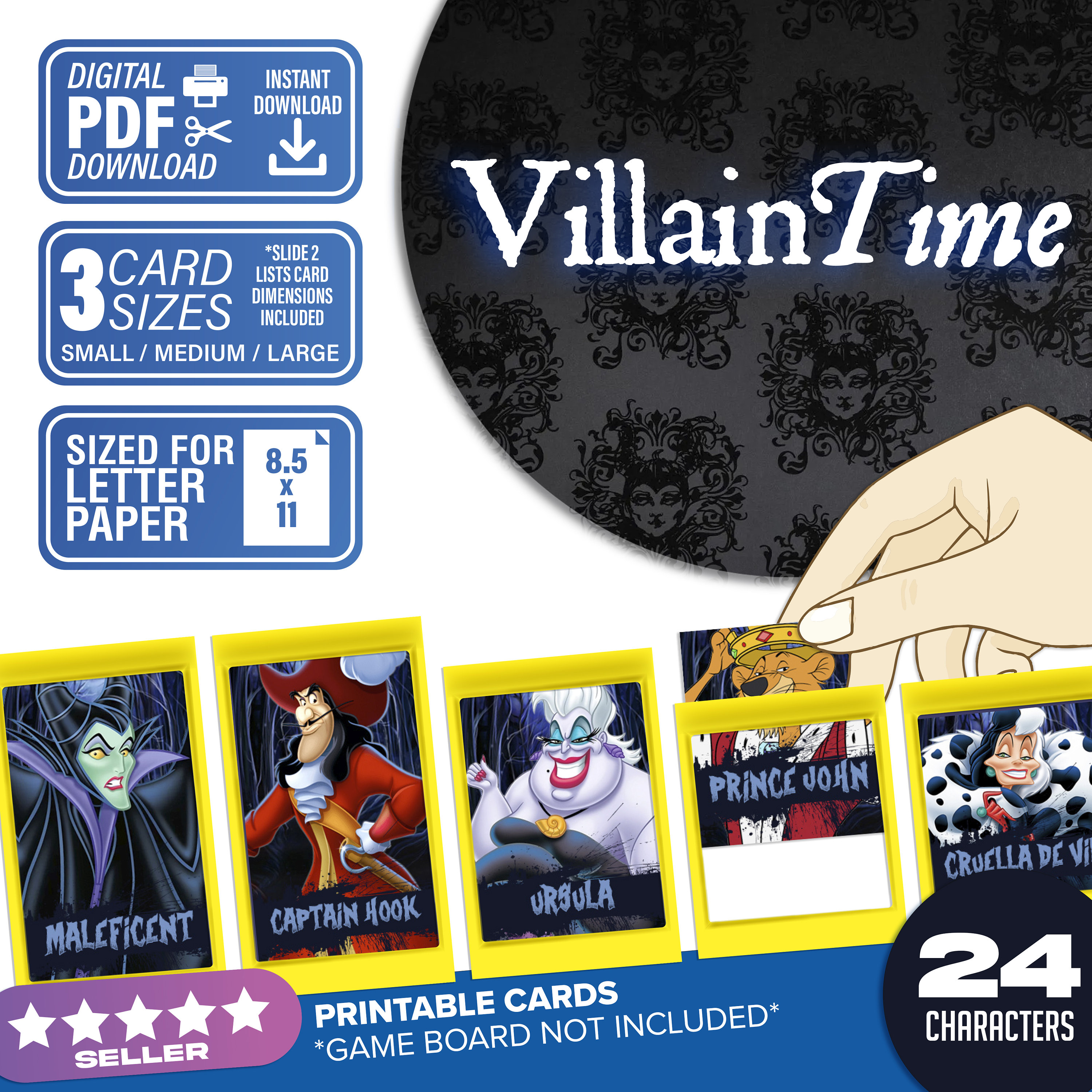 Villain Time Guessing Game | Digital Download | Villain Themed Cards ...