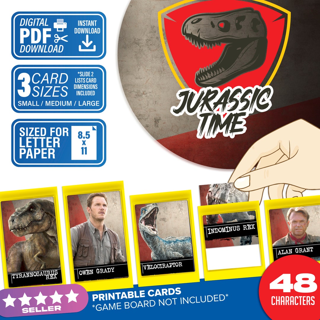 Jurassic Time Guessing Game | Digital Download | Dinosaur Themed Cards ...
