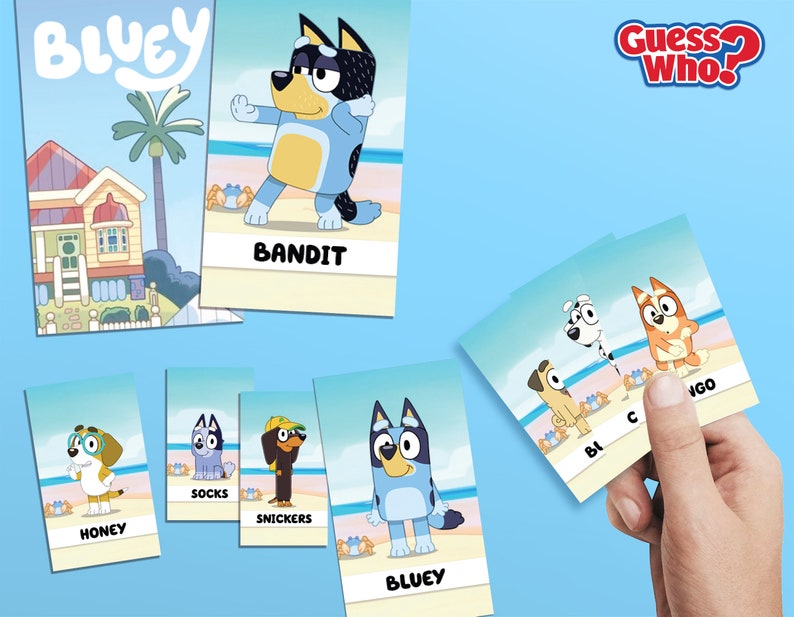 Bluey Guess Who Digital Download Printable Game Pieces For Etsy
