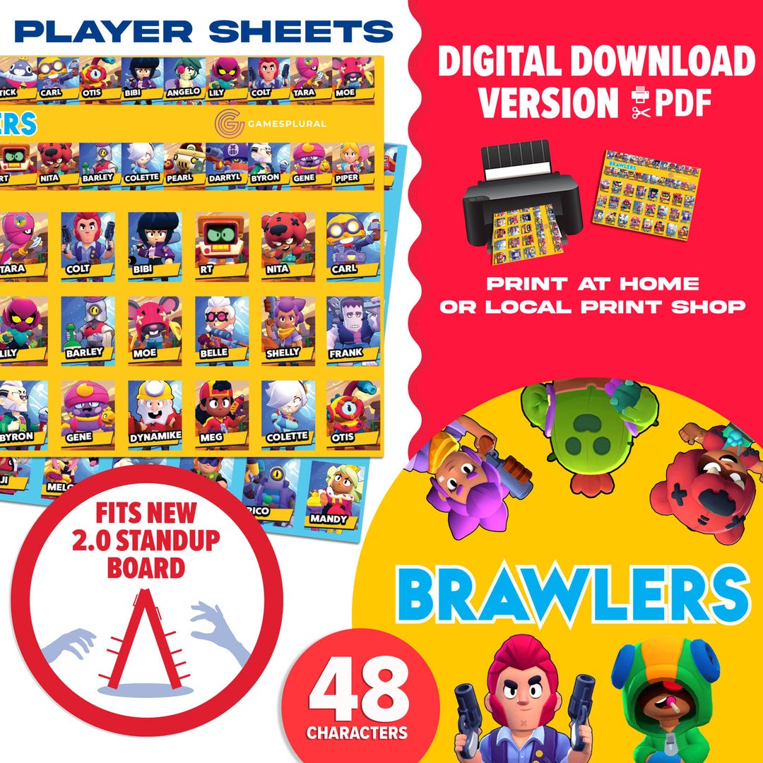 Brawlers 2.0 Guessing Game | Digital Download | Brawl Time Shelly ...