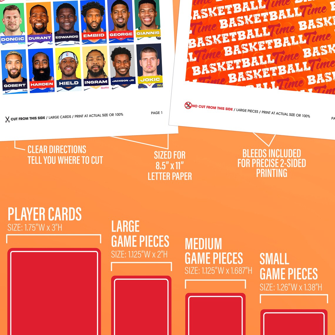Basketball Time Guessing Game Digital Download Basketball Themed Cards ...