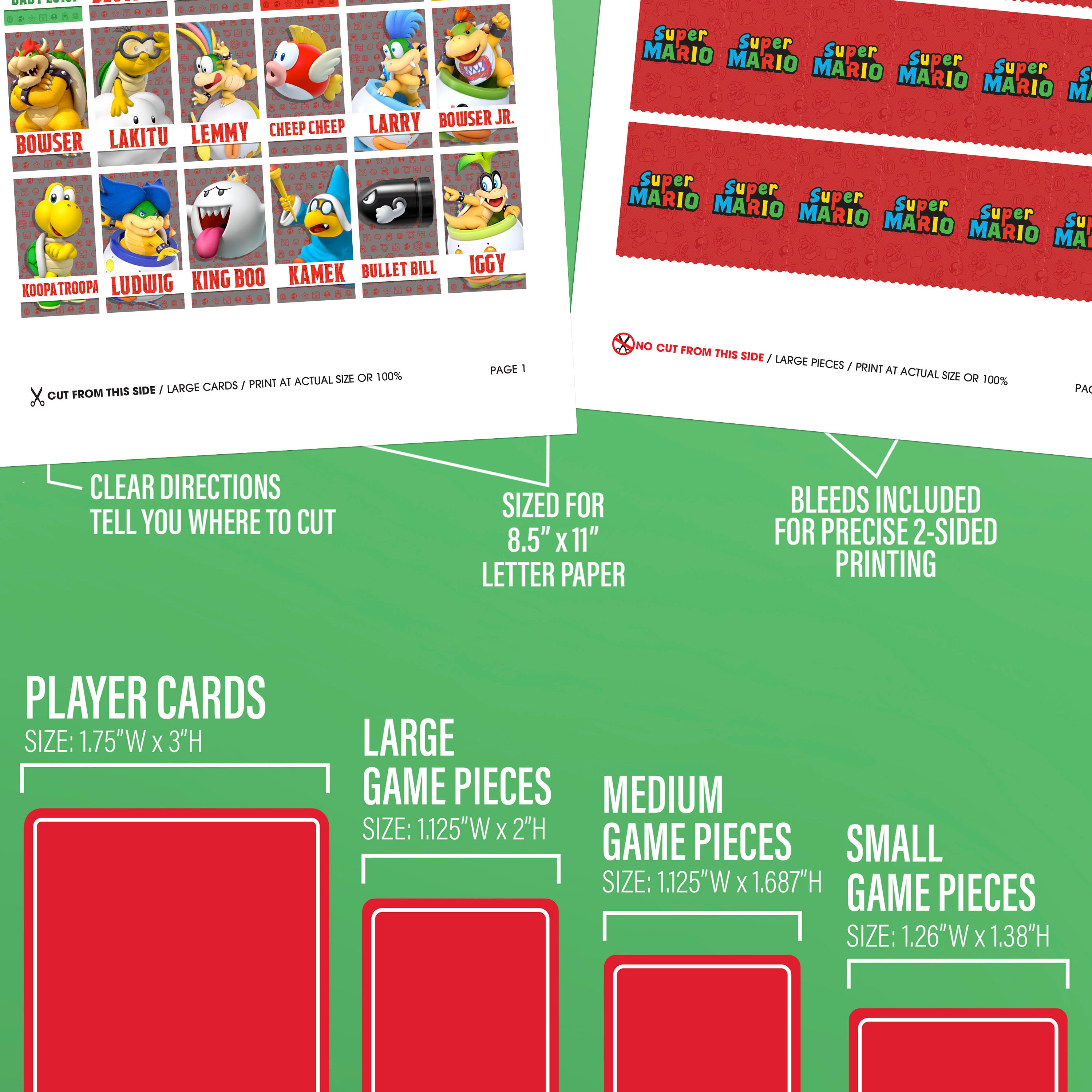 Super Mario Guessing Game Digital Download Mario Luigi - Etsy Canada