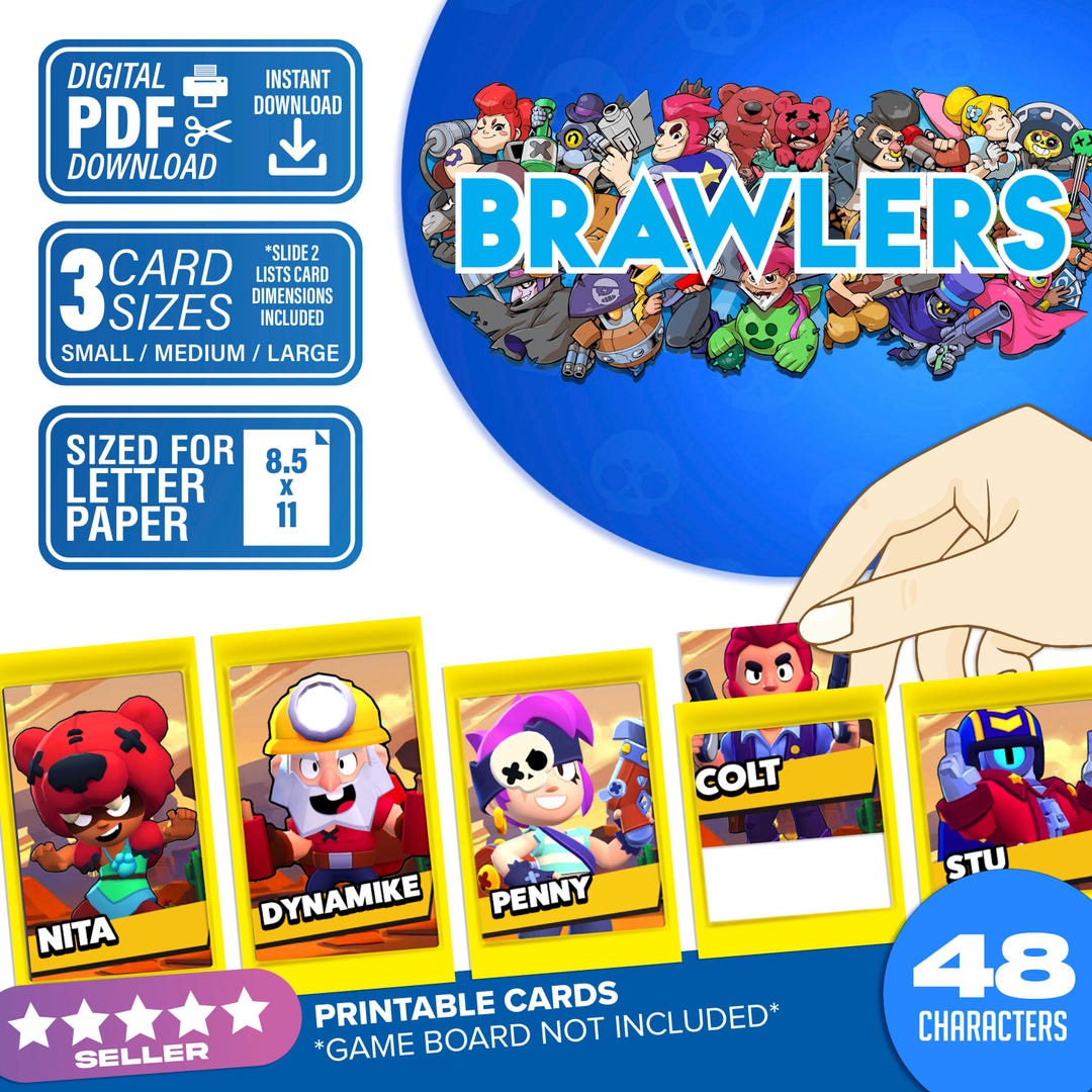 Brawlers Guessing Game | Digital Download | Brawl Themed Cards You ...