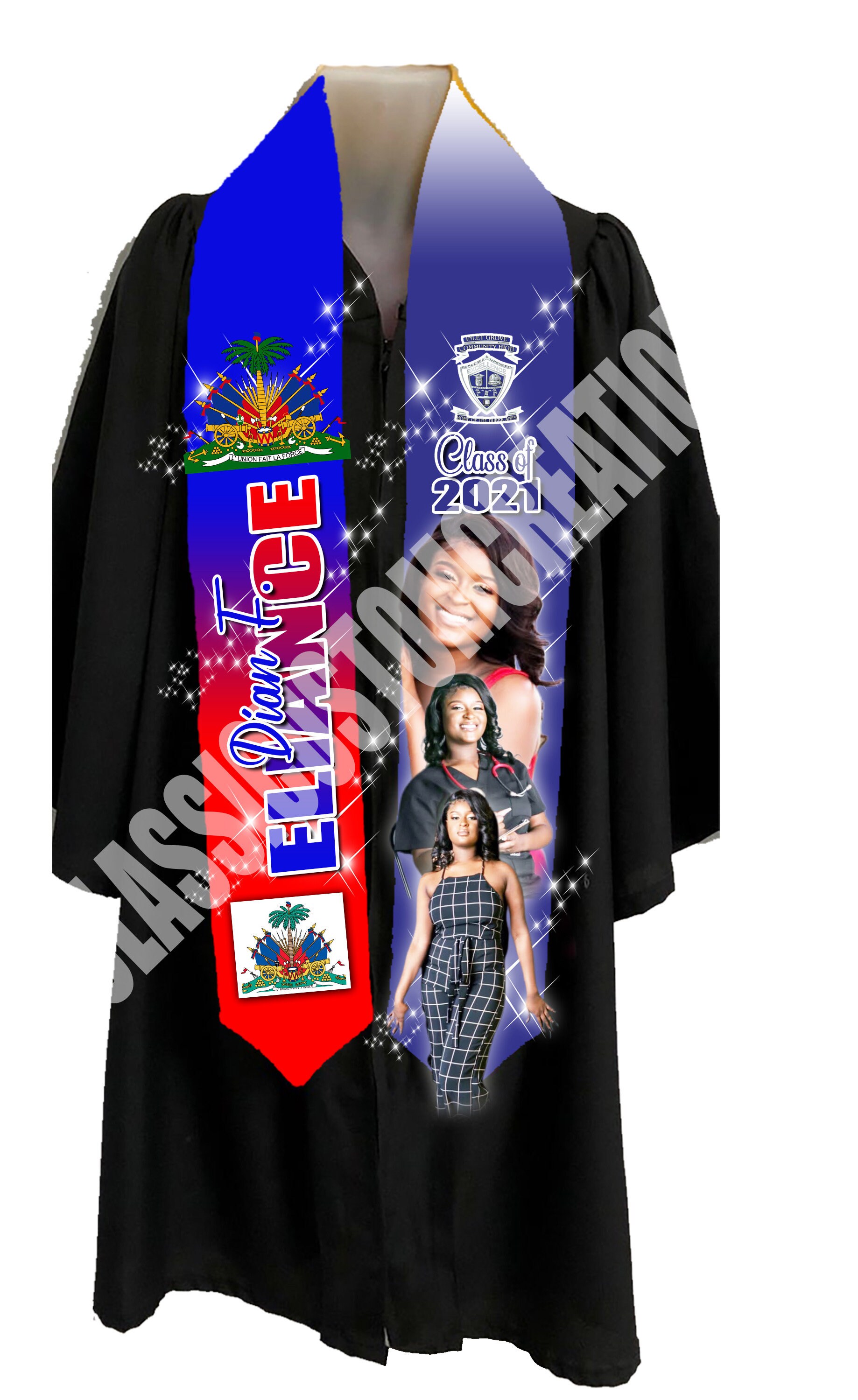 Custom 3D Graduation Sublimation Stole/stash - Etsy