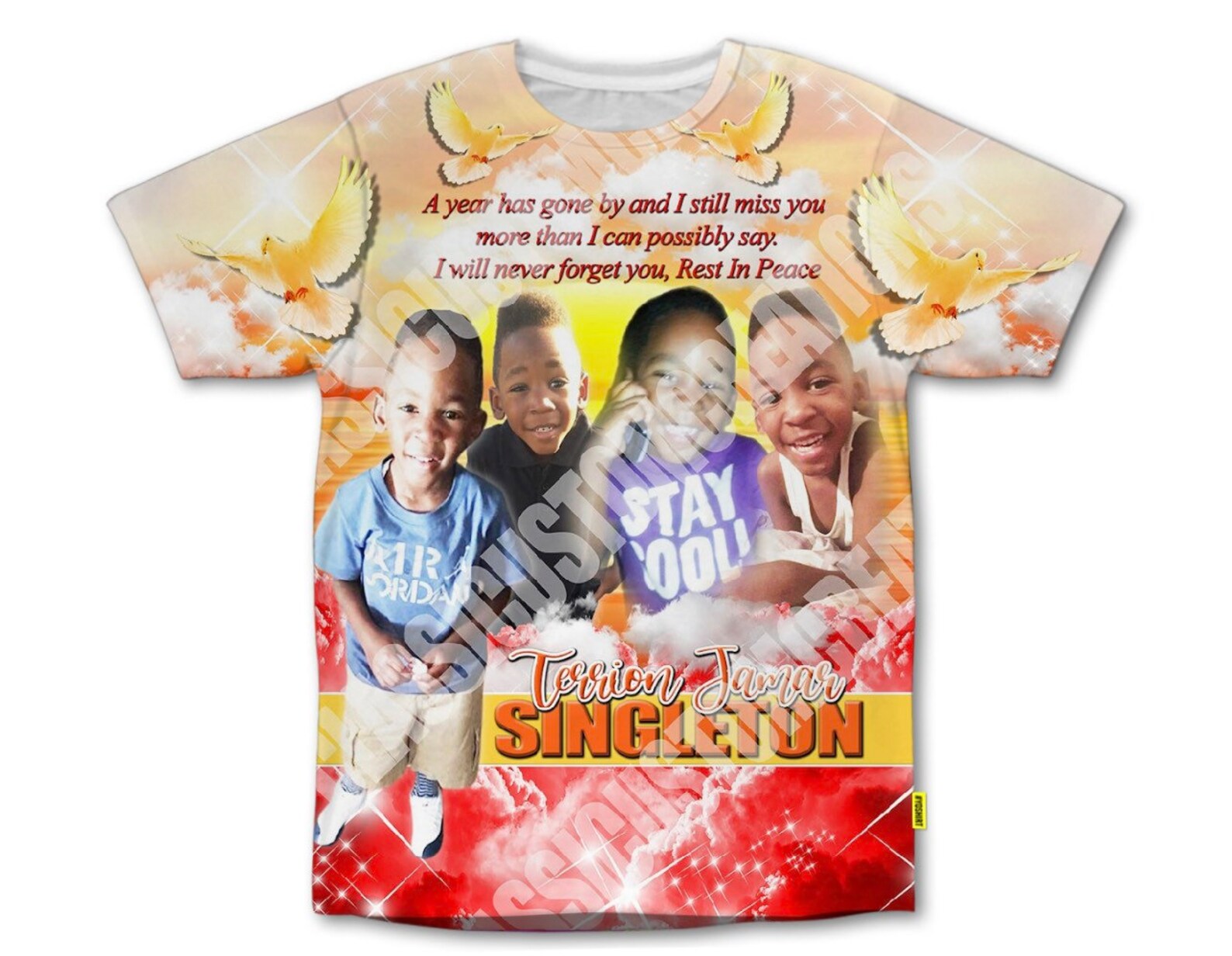 Custom 3D Sublimation Memorial T-shirts - Etsy