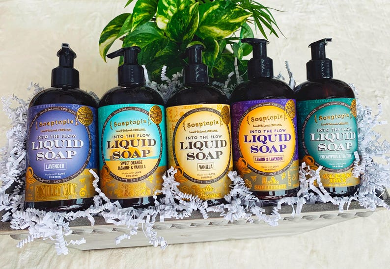 LA Squeeze Liquid Soap - Soaptopia - Lemon and Lavender - Citrus All ...