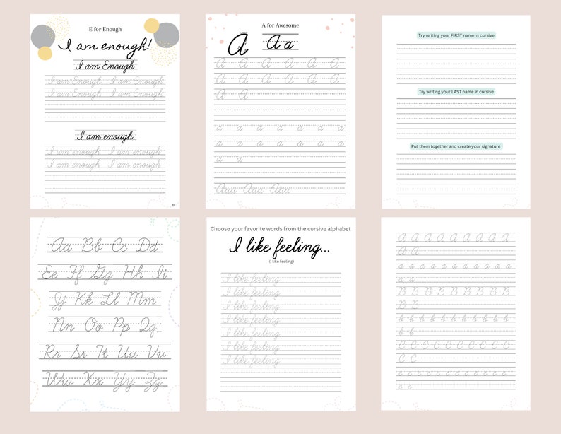 My Cursive Alphabet 80 Page Workbook, Cursive Handwriting Practice ...