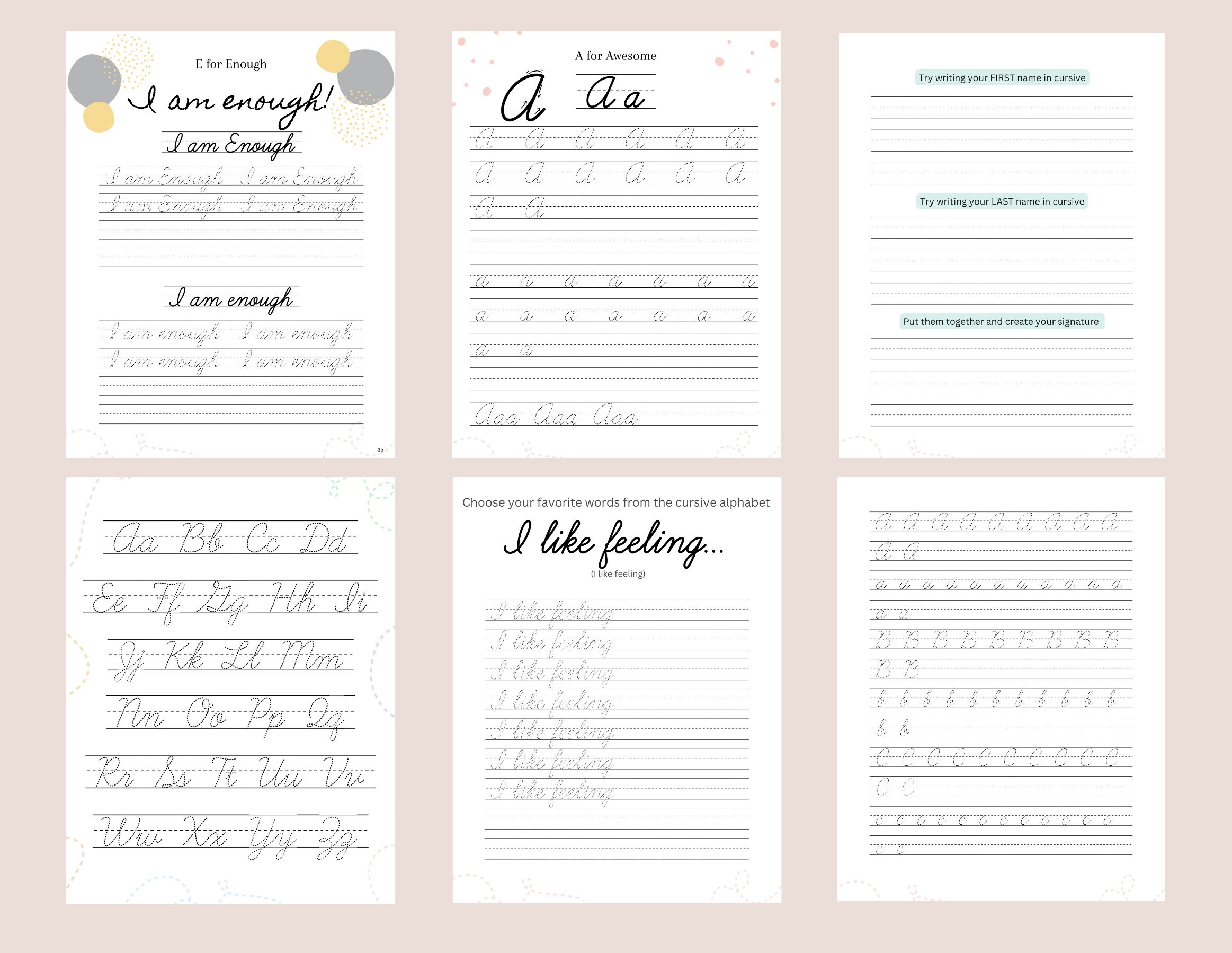My Cursive Alphabet - 80 Page Workbook, Cursive Handwriting Practice ...