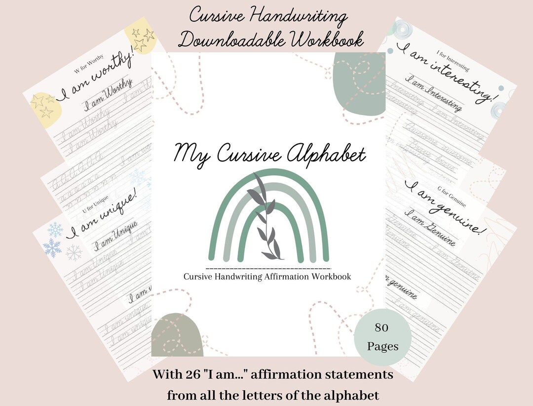 My Cursive Alphabet - 80 Page Workbook, Cursive Handwriting Practice ...