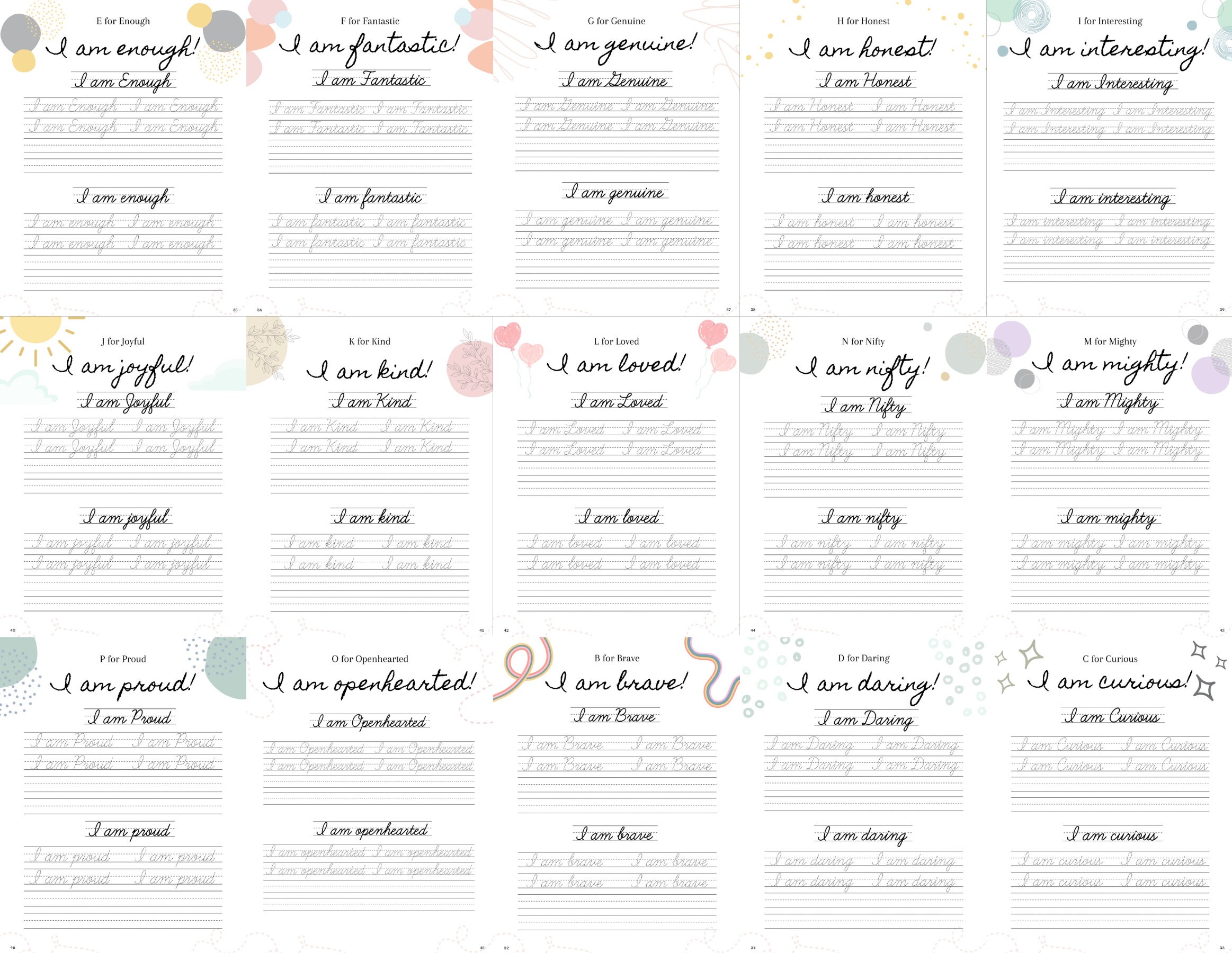 My Cursive Alphabet - 80 Page Workbook, Cursive Handwriting Practice ...