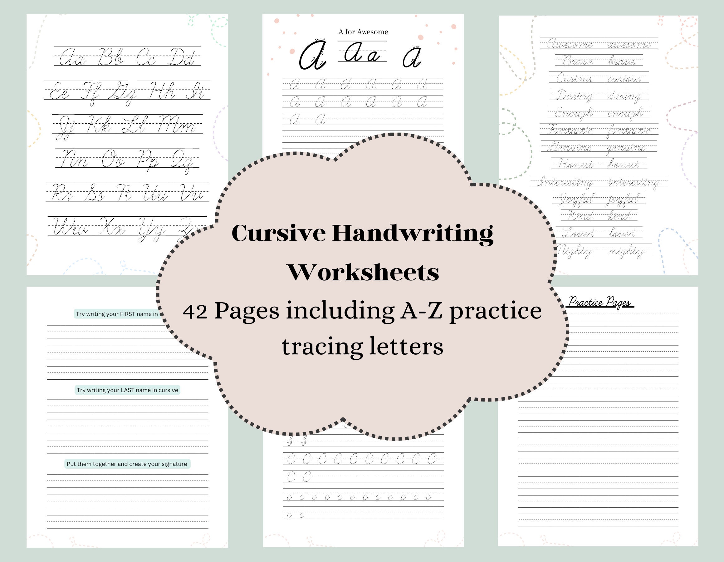 Free Printable Handwriting Worksheets A Z Alphabet Tracing Worksheet: