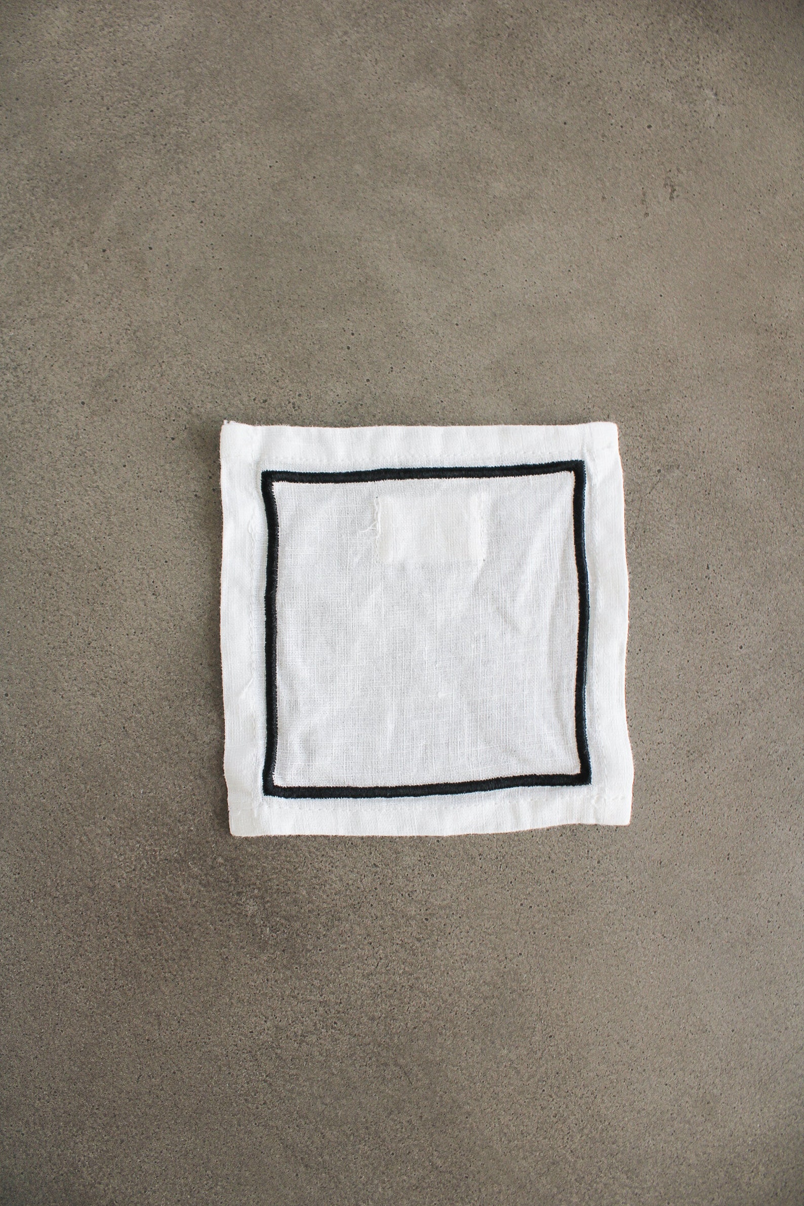 Embroidered Edge Coasters in Black (set of Four) - Etsy