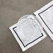 Embroidered Edge Coasters in Black set of Four - Etsy