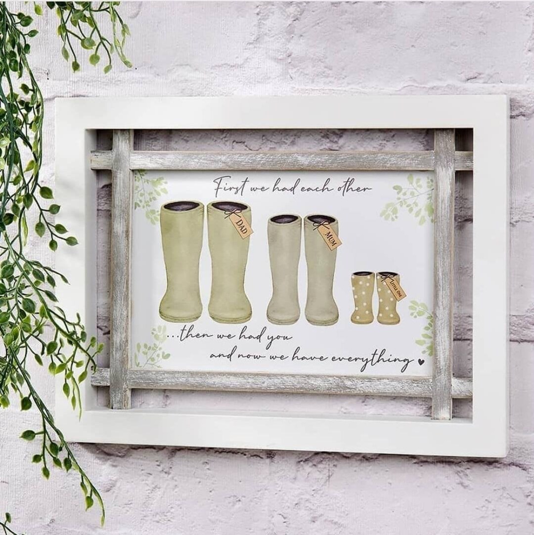 Family of 3 Plaque Wellington Plaque With Quote - Etsy