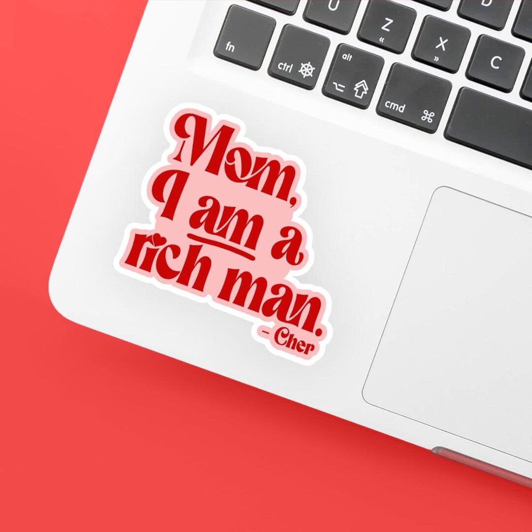 Mom, I Am a Rich Man Sticker - Etsy