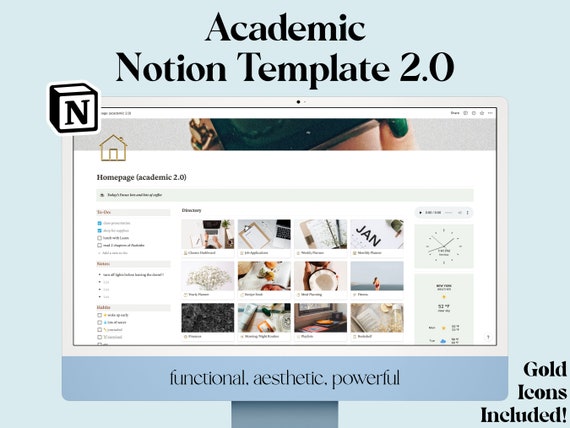 Student Notion Template College Notion Template Assignment - Etsy