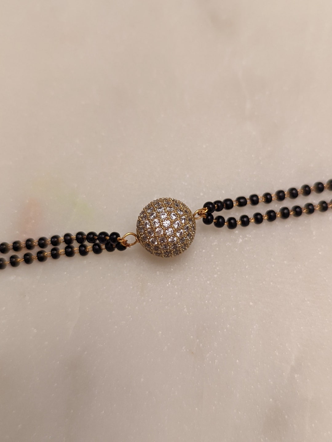 Sphere Mangalsutra Bracelet Hand Mangalsutra Gifts for Her - Etsy