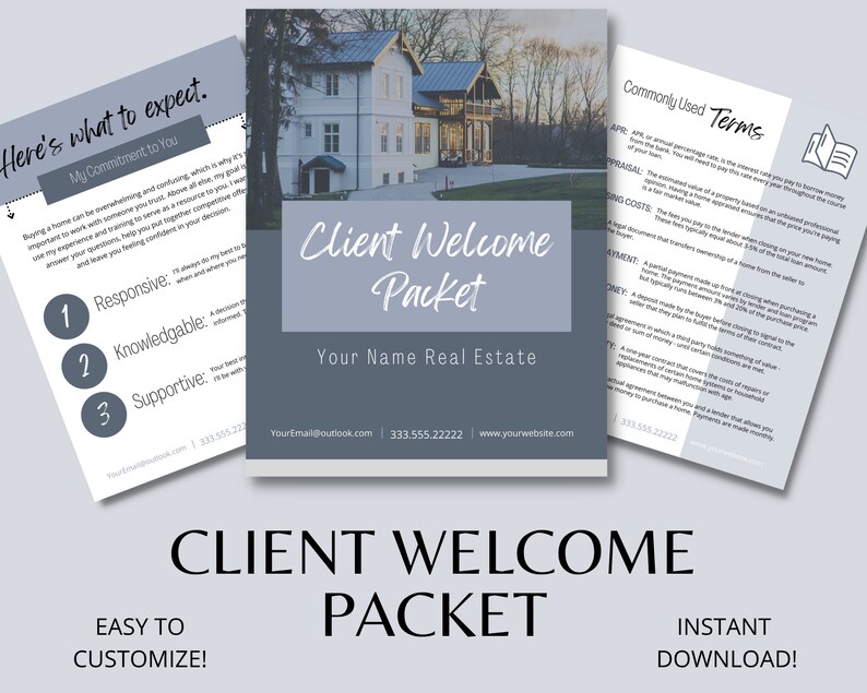 New Client Welcome Packet Template for Realtors Buyer's Guide, Wish ...