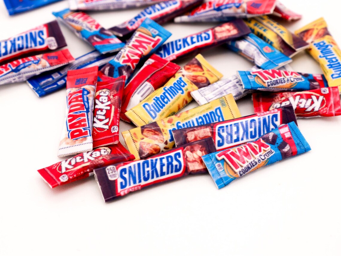 Miniature Chocolate Bars, Mini Christmas Candy, Dollhouse Miniature ...