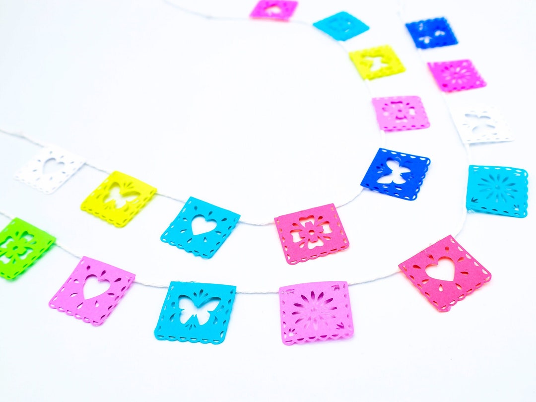 Day of the Dead Mini Papel Picado, Calavera Skull Banner, Mexican Mini ...